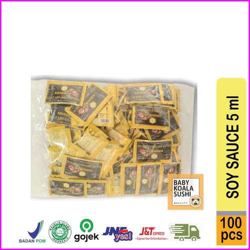Jual KIKKOMAN Shoyu Kecap Asin Jepang Sachet 5ml x 100 pcs Halal ...