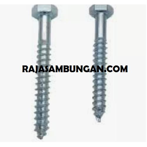 Jual Lag Desk Screw M 6 x 25 mm Baut Meja Galvanis Baut Kayu Kunci 10 ...