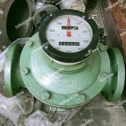 Jual Flow Meter Solar Oval Gear Flow Meter With Flange DN100 Size 4 ...
