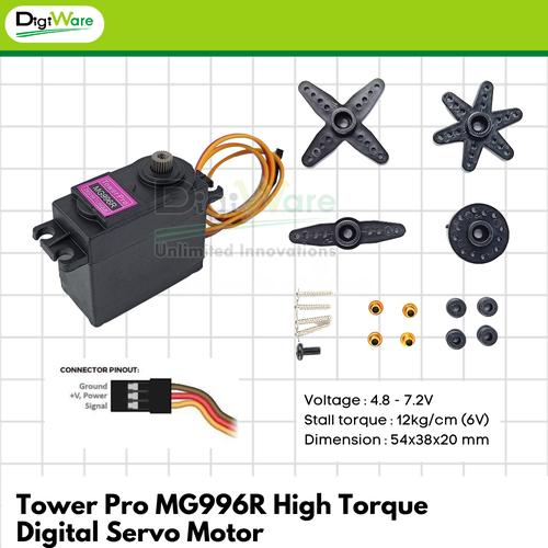 Jual Tower Pro MG996R High Torque Digital Servo Motor 12Kg/cm - Kota ...