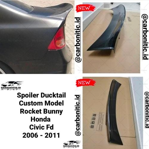Jual Ducktail Custom Rocket Bunny Honda Civic Fd 2006 - 2011 Carbon ...