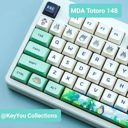 Jual MDA Totoro Matcha green botanical keycaps not XDA gmk mint crystal ...