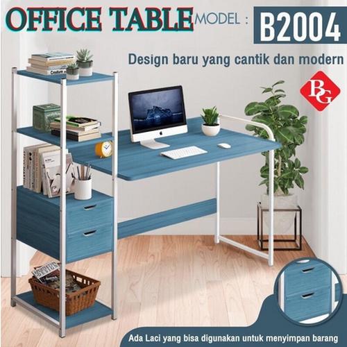 Jual Meja Kerja Minimalis Furniture Multifungsi Blue Dengan Desain ...