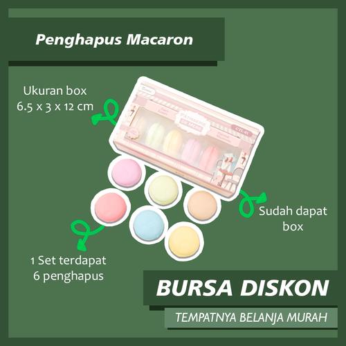 Jual Penghapus Macaron Eraser Karakter Makanan Macaroon Cake Pastel ...