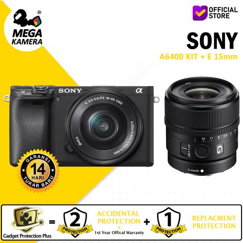 Promo Sony Alpha a6400 / 6400 Kit 16-50mm + Lensa E 15mm F1.4 ...
