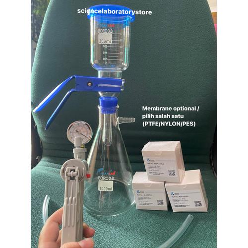 Jual 3 Set Vakum Manual, Vakum Filtrasi dan Kertas Membran / Kertas ...