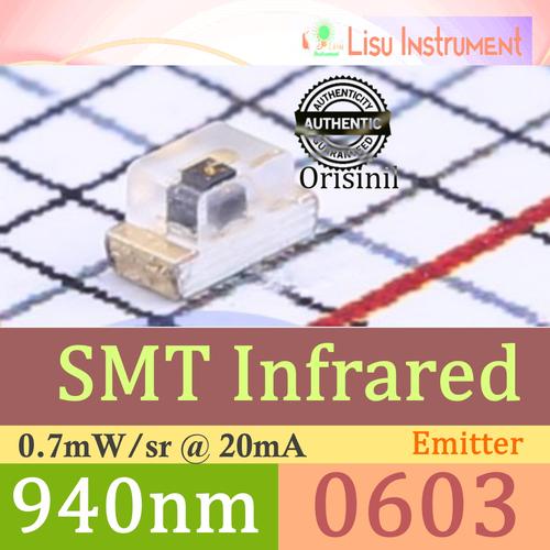 Jual 940nm Infrared Emitter 0603 1608(mm) 0.7mW/sr @ 20mA IR LED SMD ...