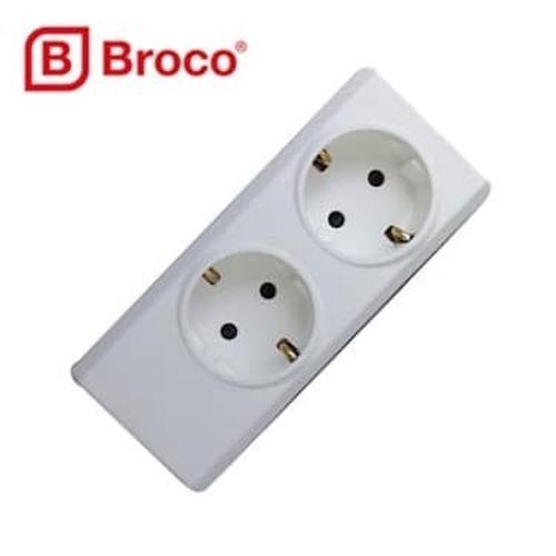 Jual STOP KONTAK BROCO 2 LOBANG OUTBOW TERMINAL BROCO COLOKAN LISTRIK ...