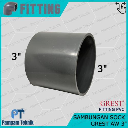 Promo SAMBUNGAN SOK / SOCK GREST 3" inch AW - FITTING PIPA PVC SOCKET 3 ...