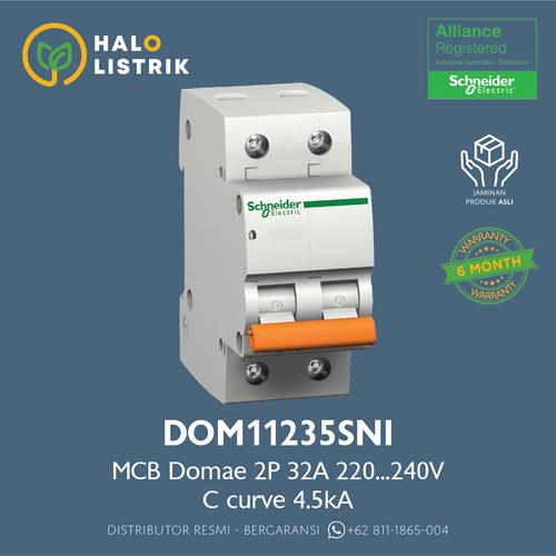 Jual DOM11235SNI MCB Domae 2P 32A 220...240V C Curve 4.5 kA Schneider - Jakarta Pusat ...