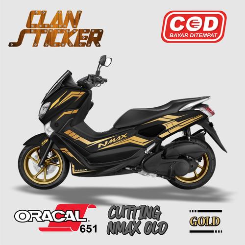 Jual Cutting Sticker Nmax 155 Old Hitam 14 Striping Stiker Variasi Gold ...