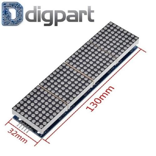 Jual Max7219 Led Dot Matrix Module 8x8 4 In 1 32x8 Running Text Display ...