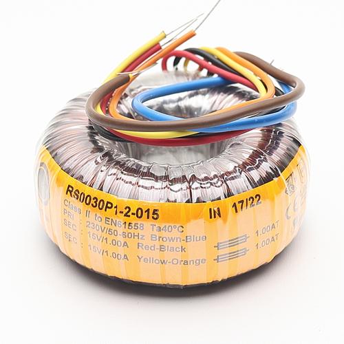 Jual Talema RS0030P1-2-015 230V In Dual 15V 1A Out Toroidal Transformer ...
