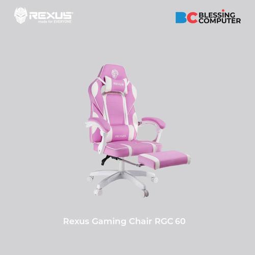 Promo KURSI GAMING REXUS RGC R60 FOOTREST WHITE PINK Cicil 0% 3x - Kota ...