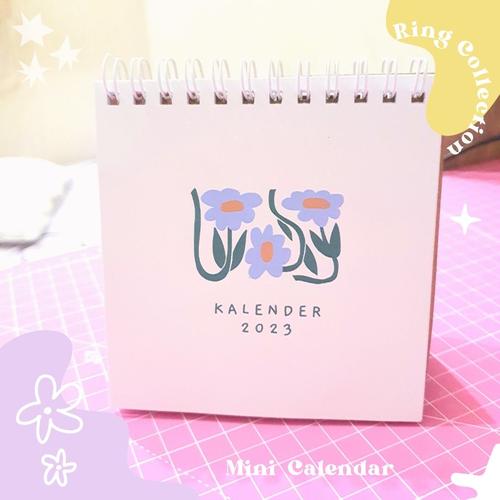 Jual Kalender Aesthetic Mini 2023 (Standing Ring) / Kalender Meja Mini ...