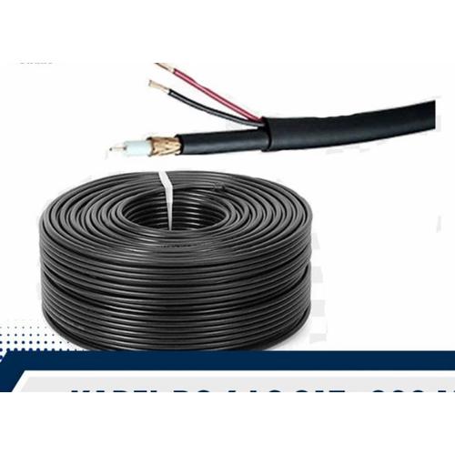Jual KABEL CCTV RG6 100M + POWER HITAM KHUSUS CCTV OUTDOOR DAN INDOOR ...