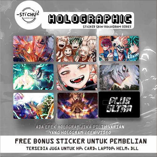 Jual Sticker Kartu Atm Skin Card HOLOGRAM MY HERO ACADEMIA geto card ...