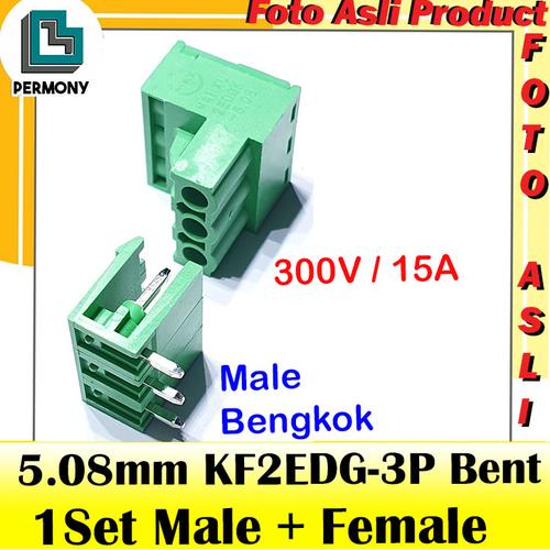 Jual Terminal block blok 3pin 5.08mm 3 pin 5.08 mm kf2edg - Lurus ...