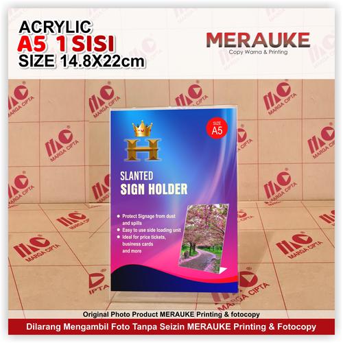 Jual STAND ACRYLIC A5 / STAND AKRILIK / LABEL ACRYLIC / DISPLAY AKRILIK ...