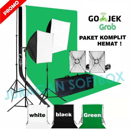 Jual Backdrop Perlengkapan Lampu Studio Mini Lighting Studio Softbox ...