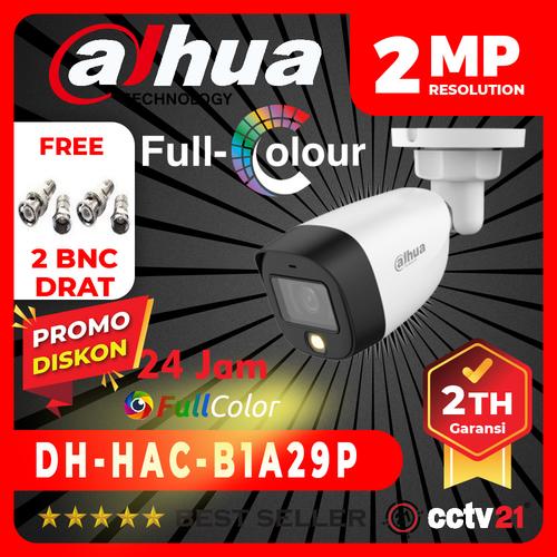 Jual Kamera CCTV Dahua Outdoor 2MP FULL COLOR DH-HAC-B129P Promo FREE 2 ...