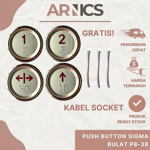 Promo Push Button Sigma Bulat PB-38/ Elevator Push Button / Push Button ...