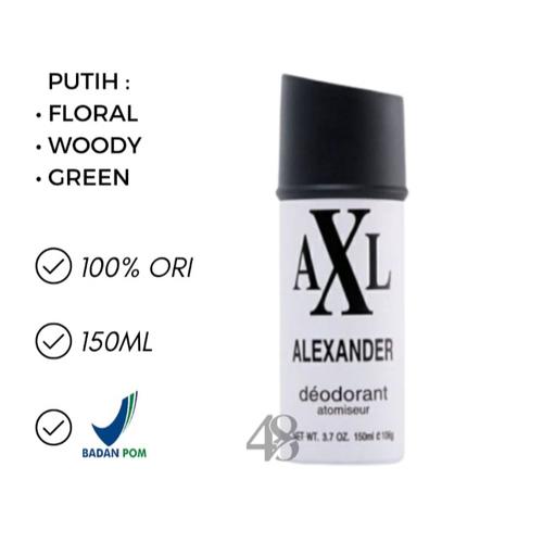 Jual AXL Alexander Body Spray Deodorant 150ml - Putih, 30 ML - Jakarta ...
