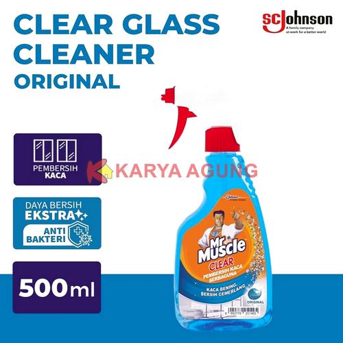 Jual Mr. Muscle Clear Glass Liquid Blue PUMP 500mL / Cairan Pembersih ...