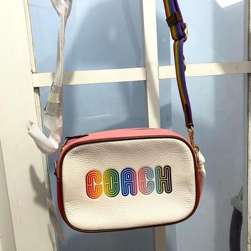 Jual Tas COACH Mini Jamie Camera Bag Chalk With Rainbow Leather ...