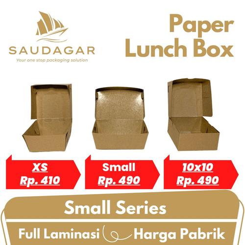 Jual Paper lunch box small / kotak makan kertas small laminasi - Extra ...