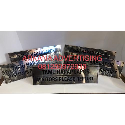 Jual Papan Nama Meja / Desk Name Stainless Custom - Jakarta Pusat ...