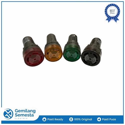 Jual Pilot lamp buzzer 220VAC 24VDC 22mm Lampu indikator - Hitam, 24VDC ...