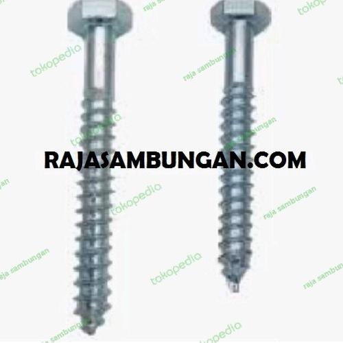 Jual Lag Desk Screw M 5 x 20 mm Baut Meja Galvanis Baut Kayu Kunci 10 ...