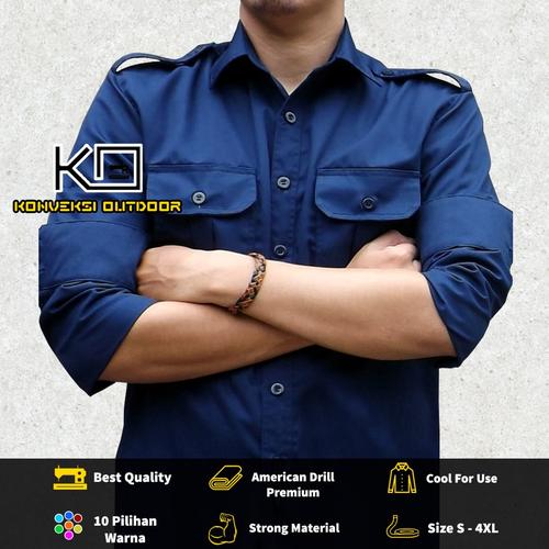 Jual BAJU KEMEJA PDL OUTDOOR INDOOR LENGAN PANJANG Seragam PDH Dinas ...