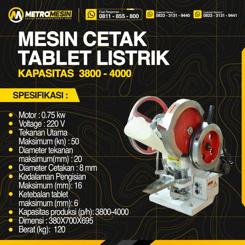 Jual Mesin Cetak Tablet Listrik Metro Mesin Kap. 3800-4000 - Kab ...