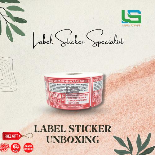 Jual STICKER FRAGILE/UNBOXING 75X50 MM - Jakarta Barat - Label Sticker ...