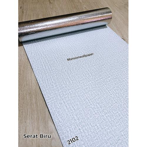 Jual Wallpaper Sticker Dinding Linen Lapis Alumunium Polos Putih Biru ...