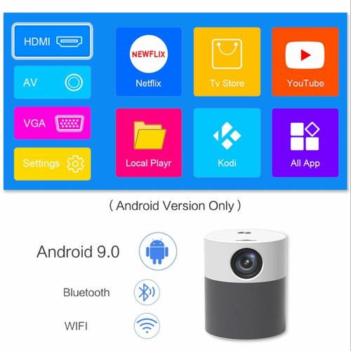 Jual smart Projector Android Miracast hp HD 1080P 4K M1 Proyektor ...