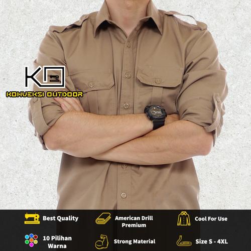 Jual BAJU KEMEJA PDL OUTDOOR INDOOR LENGAN PANJANG Seragam PDH Dinas ...