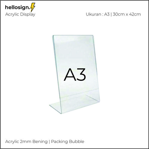 Jual Akrilik Display A3 | Tempat Brosur A3 | Acrylic Tent CardHolder ...