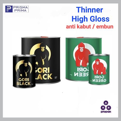 Jual Thinner GORI Black Green Propan Serbaguna HG High Gloss Anti Kabut ...