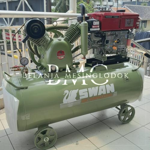 Jual Kompresor Angin swan 5 HP PK High Pressure hvp 205 + Yanmar TF 65 ...