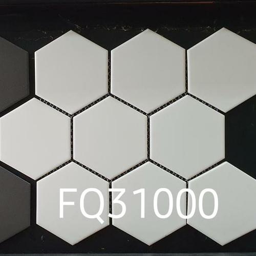 Jual Backsplash Tile tipe V-FQ31000 - Keramik Hexagonal Warna Putih ...