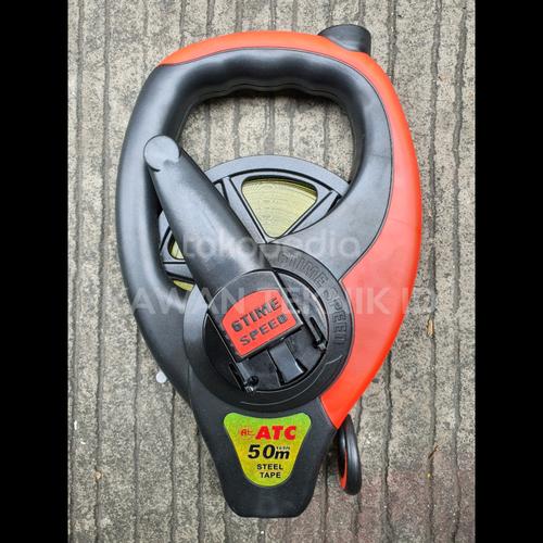 Jual METERAN ROLL BESI 50M 165 feet ATC LONG STEEL TAPE 6:1 QUICK ...