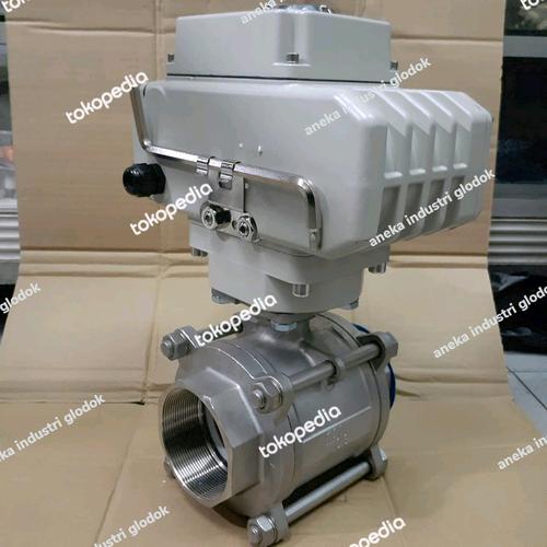 Jual motorized electric actuator ball valve model 3pc 3 inch on off - Jakarta Barat - aneka ...