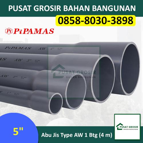 Jual Pipa PVC 5" AW Pipamas Abu Jis 5inch AW Per Batang (4m) - Jakarta ...