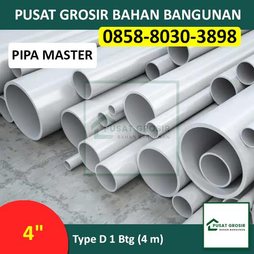 Jual Pipa PVC 4" D Merek Master Pipa Master 4inch D Per Btg (4m ...