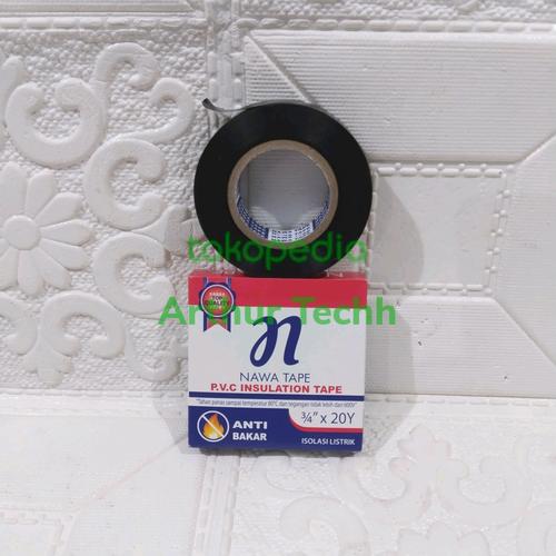 Jual PVC Isolasi Listrik Hitam 3/4 Inch X 20 Yard Insulation Tape Nawa ...