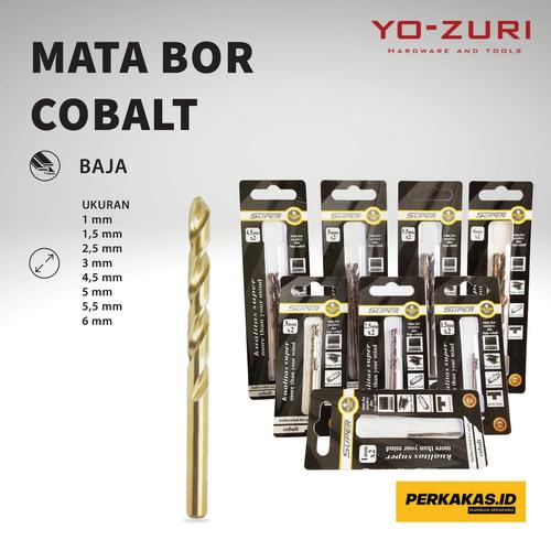 Jual Mata Bor Set Besi Cobalt HSS Ukuran Lengkap YOZURI - 4.5MM isi 2 ...