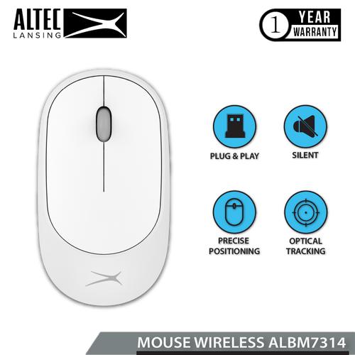 Jual Altec Lansing Mouse Wireless ALBM7314 White Silent Design ...